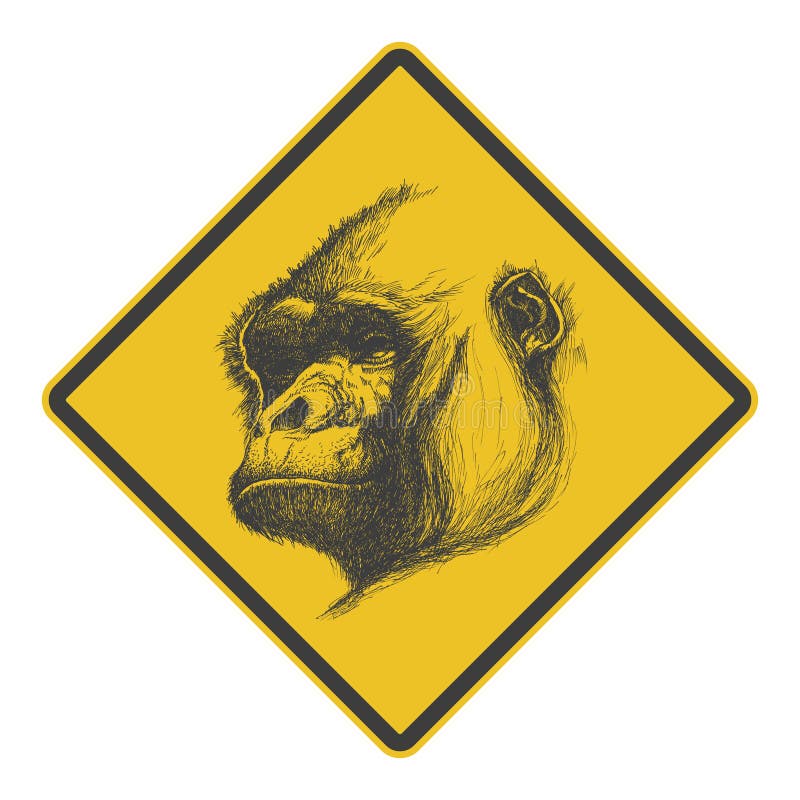 Warning Sign. Danger Signal with Dinosaur. Eps 8 Stock Illustration ...