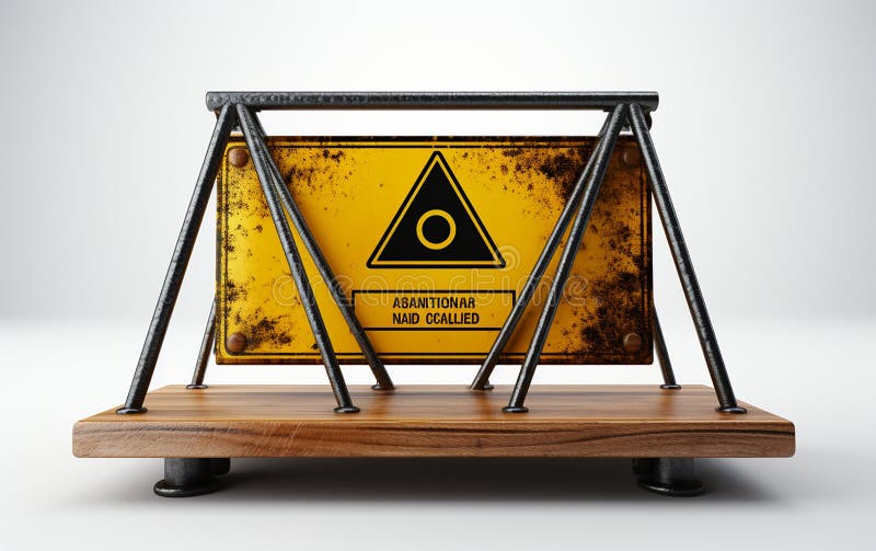 "Warning Sign of Danger on a White Background" Generative Ai Stock ...