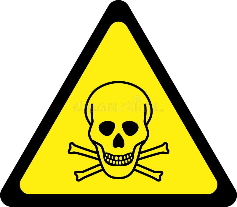 Deadly Danger Symbol with Skull and Crossbones. Outline Icon. Vector ...