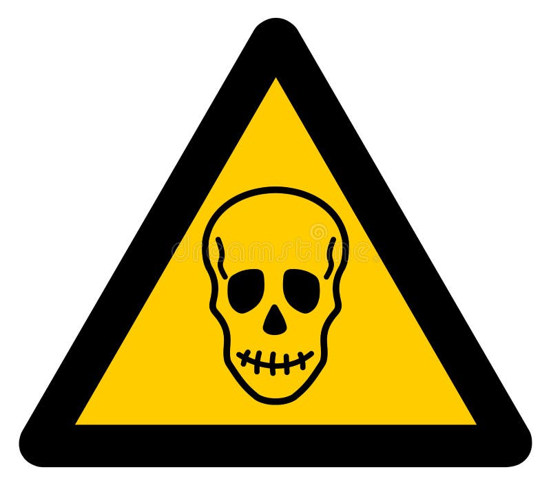 Warning sign death stock illustration. Illustration of stop - 108150692