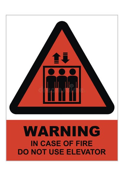 Warning Sign, Do Not Use Elevator, Warning Sign, Vector Icon Stock ...