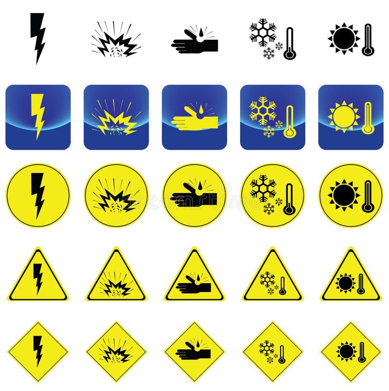 High Temperature Warning Sign Stock Illustrations – 1,052 High ...