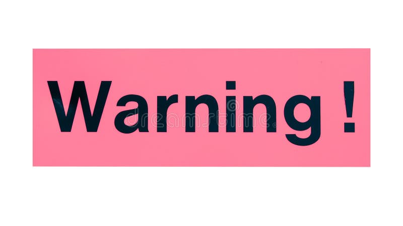 Warning! Sign with Exclamation Mark Stock Image - Image of black ...