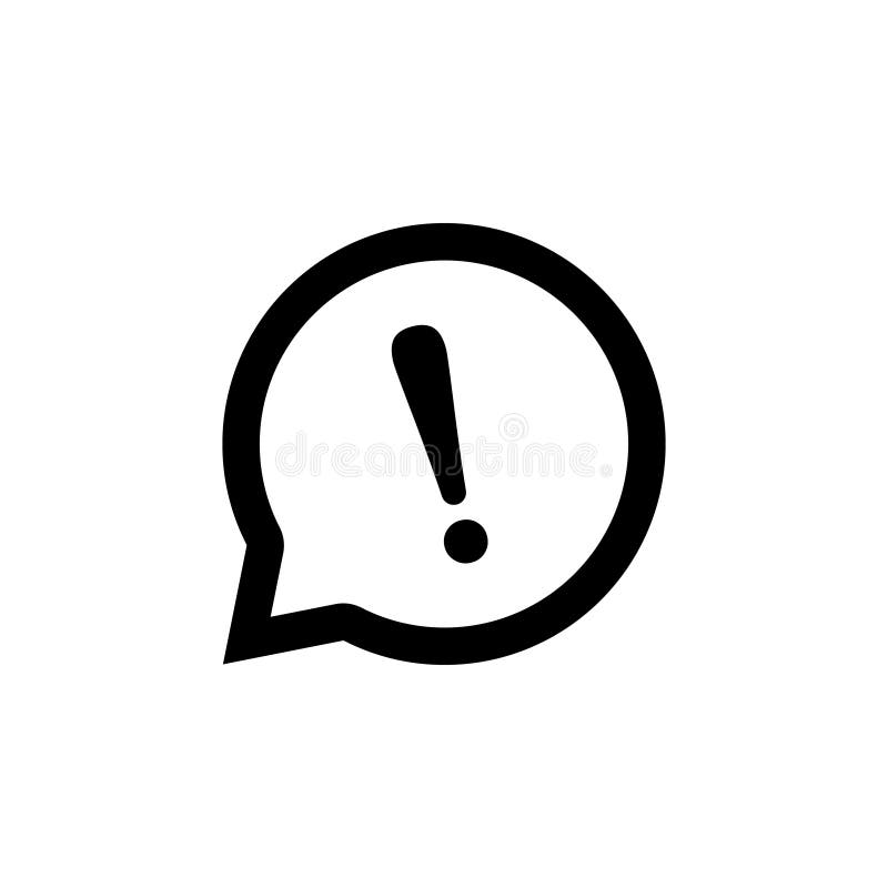 Warning Sign Exclamation Mark Icon in Vector Yellow Chat Bubble Stock ...