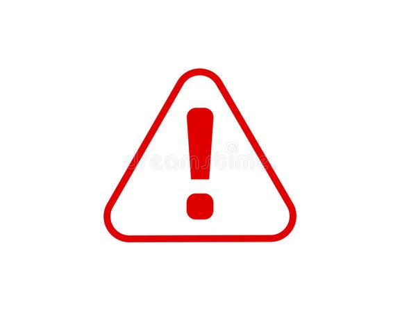 Warning Sign with Exclamation Mark Inside Triangle Frame Stock Vector ...