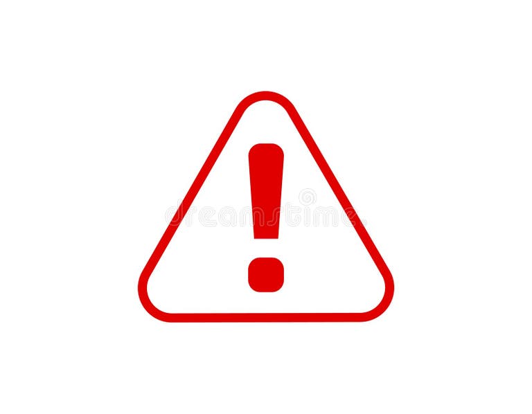 Warning Sign with Exclamation Mark Inside Triangle Frame Stock Vector ...