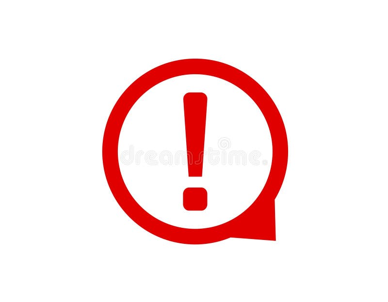 Warning Sign with Exclamation Mark in Red Circle Stock Vector ...