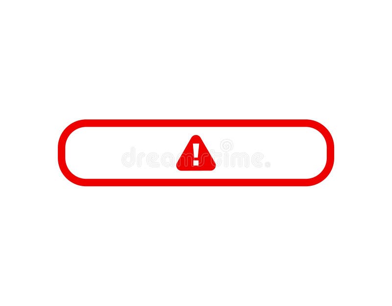 Warning Sign Exclamation Mark in Red Framework Stock Vector ...