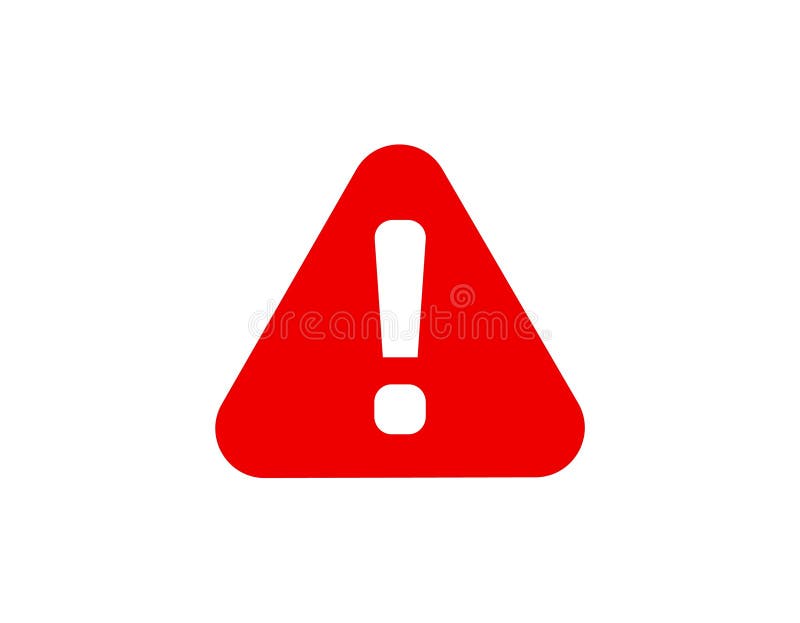 Warning Sign with Exclamation Mark in Red Triangle Displayed Clearly ...