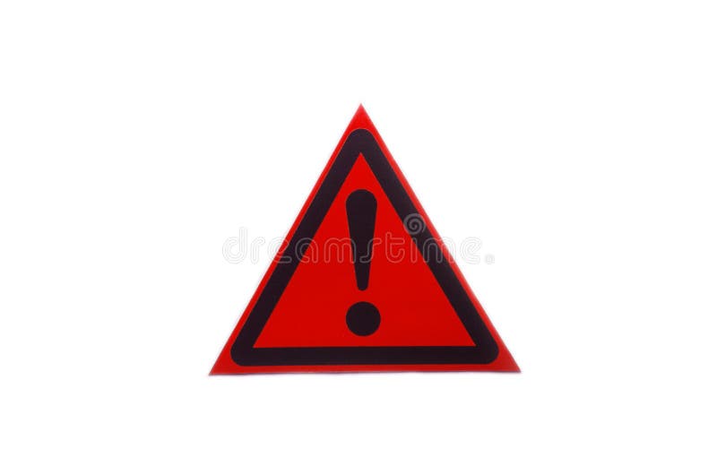 Warning Sign Exclamation Mark in the Red Triangle Stock Photo - Image ...