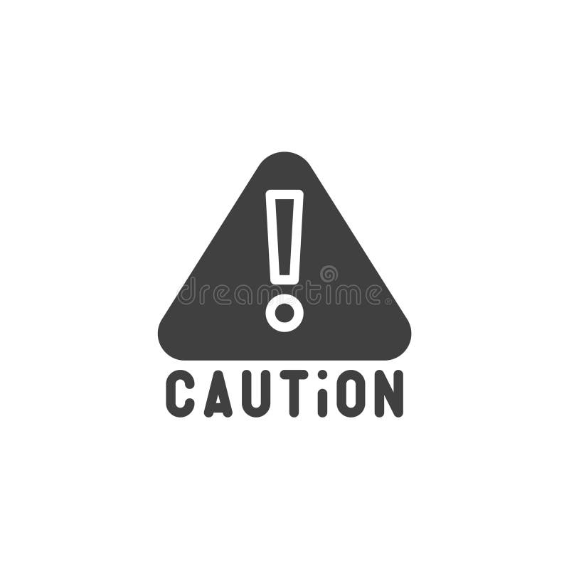 A Warning Sign with an Exclamation Mark Vector Icon Stock Illustration ...