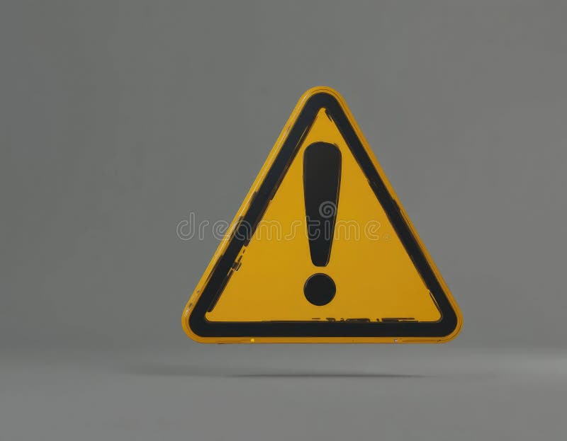 Warning Sign with Exclamation Point Symbolizing Danger and Attention ...