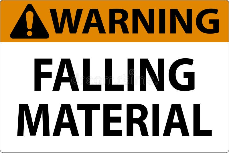 Warning Sign Falling Material Stock Vector - Illustration of label ...