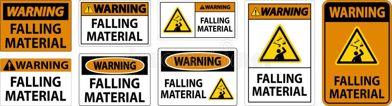 Warning Sign Falling Material Stock Vector - Illustration of ...