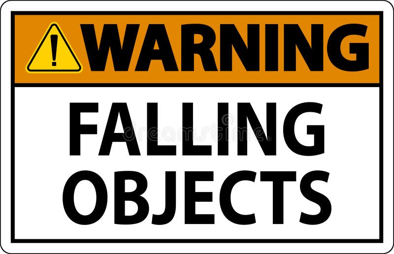 Warning Sign, Falling Objects Stock Vector - Illustration of equipment ...