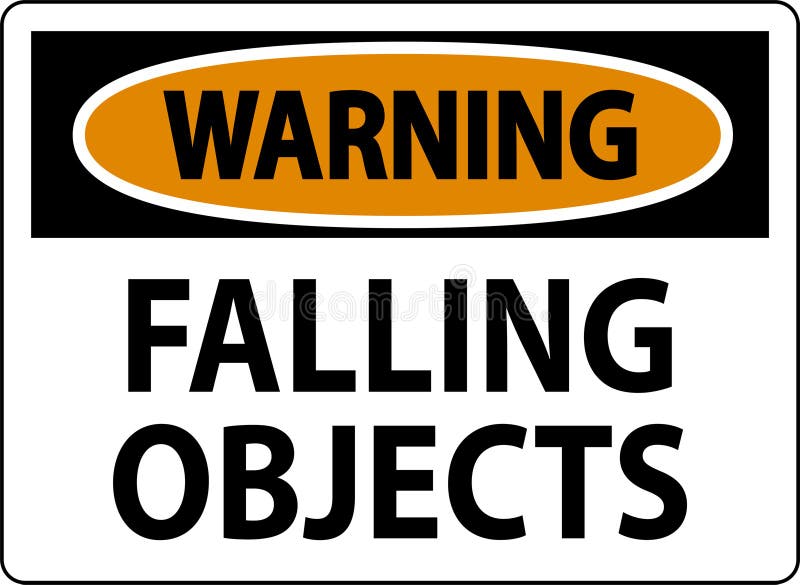 Warning Sign, Falling Objects Stock Vector - Illustration of head ...