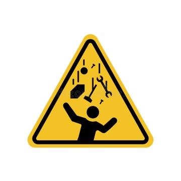 Falling Objects Warning Sign Stock Illustrations – 768 Falling Objects ...