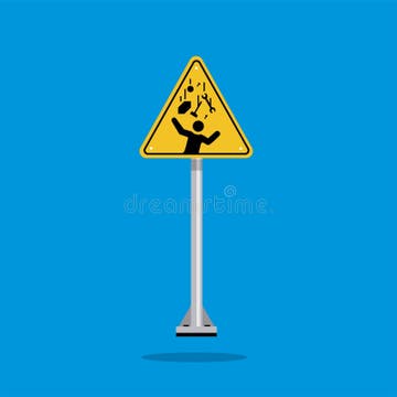 Falling Objects Warning Sign Stock Illustrations – 768 Falling Objects Warning Sign Stock ...