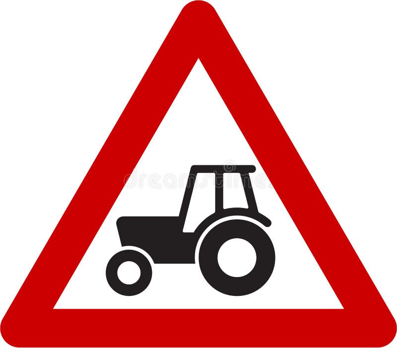 Road Sign Warning Tractor Stock Illustrations – 305 Road Sign Warning ...