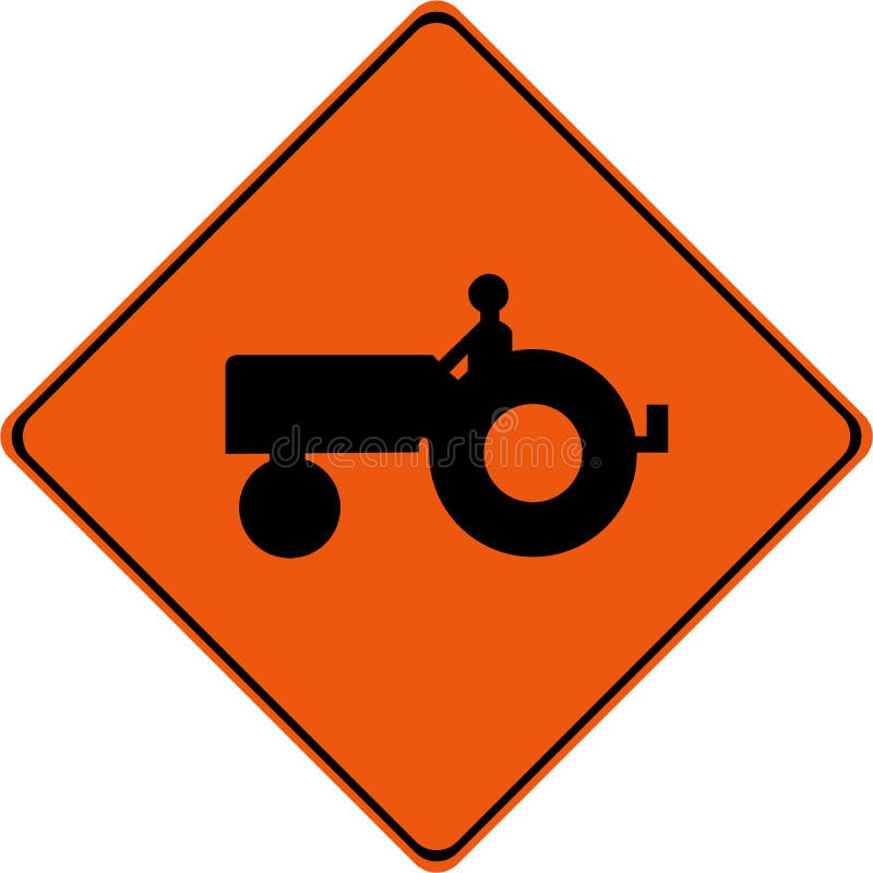 Road Sign Warning Tractor Stock Illustrations – 305 Road Sign Warning ...