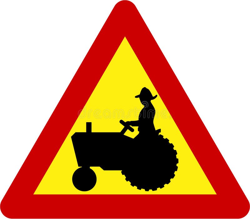 Road Sign Warning Tractor Stock Illustrations – 305 Road Sign Warning ...