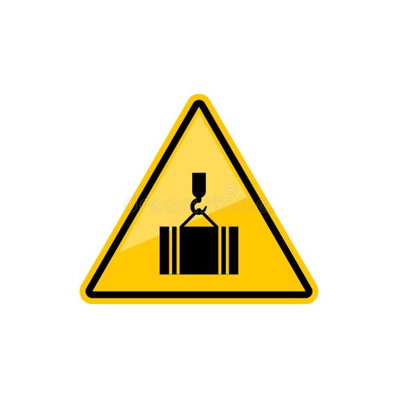 Warning Sign Forbidden To Stand Under Load Isolate Stock Vector ...