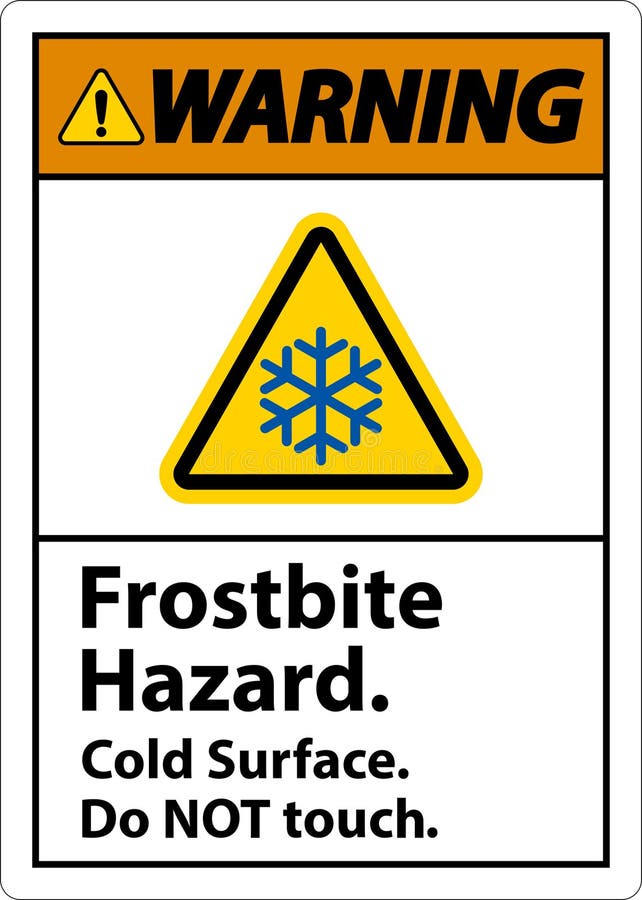 Warning Cold Burns Hazard Symbol Sign, Vector Illustration, Isolate on ...
