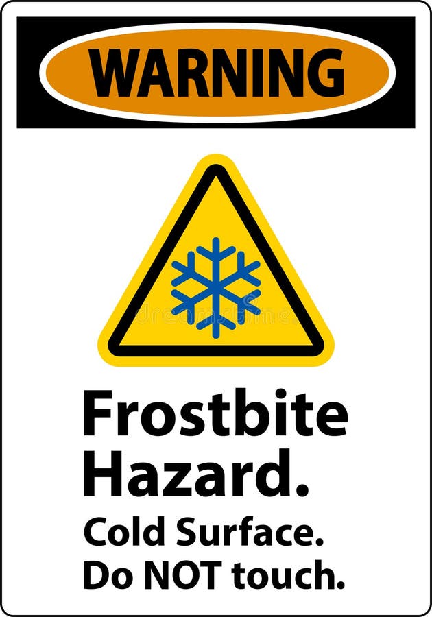 Warning Cold Burns Hazard Symbol Sign, Vector Illustration, Isolate on ...