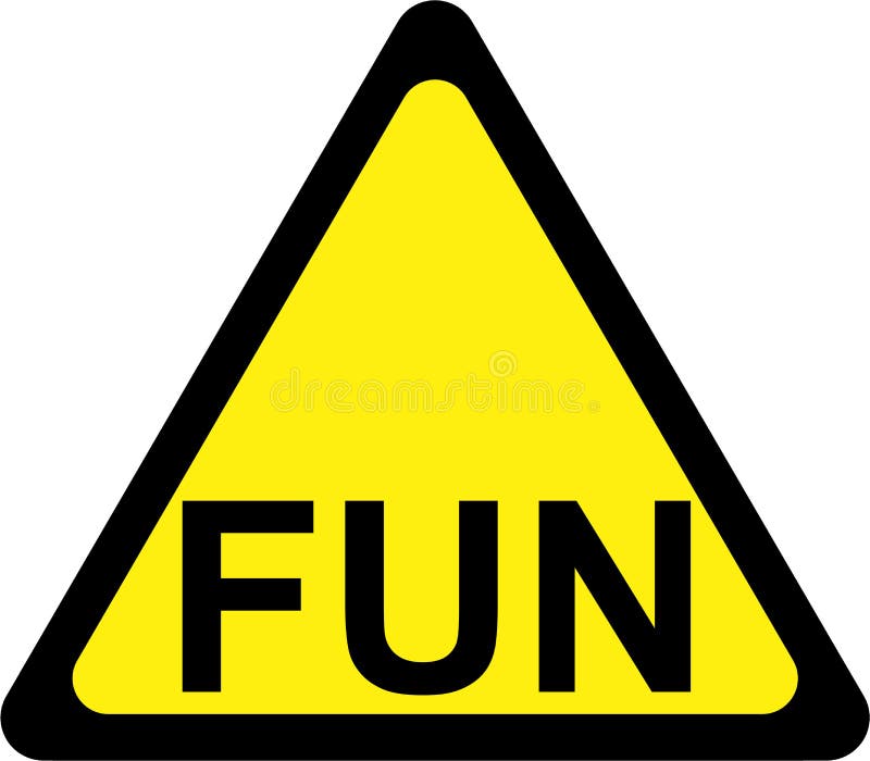 Warning sign with fun text stock illustration. Illustration of beware ...