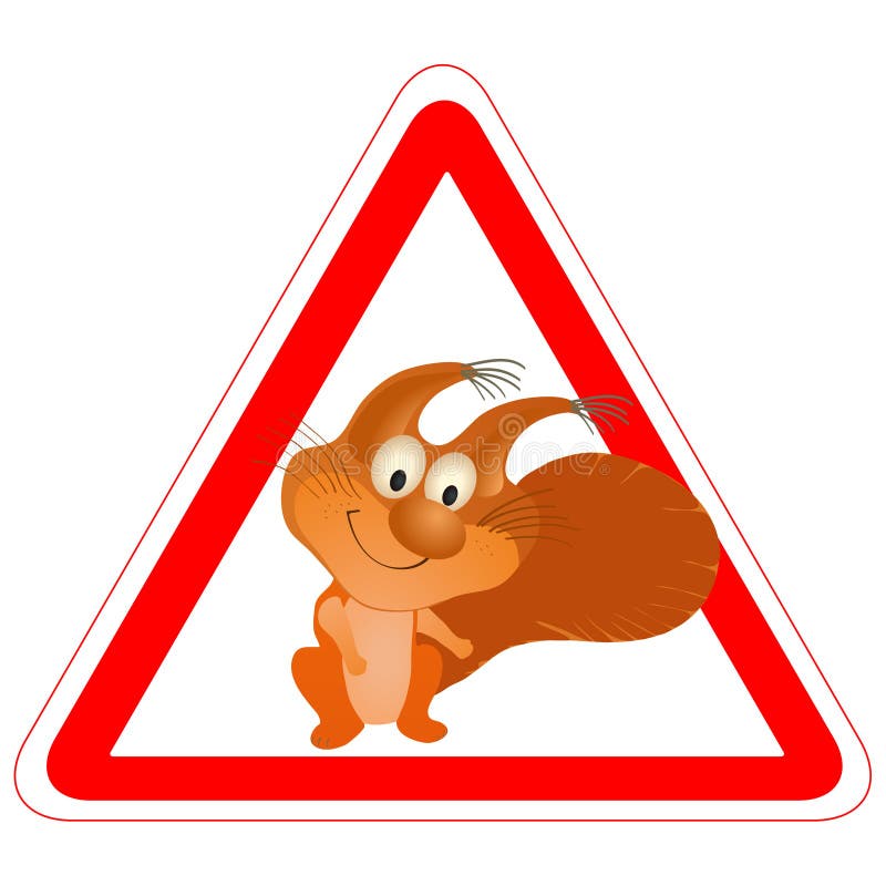 Squirrel Road Sign Stock Illustrations – 28 Squirrel Road Sign Stock ...