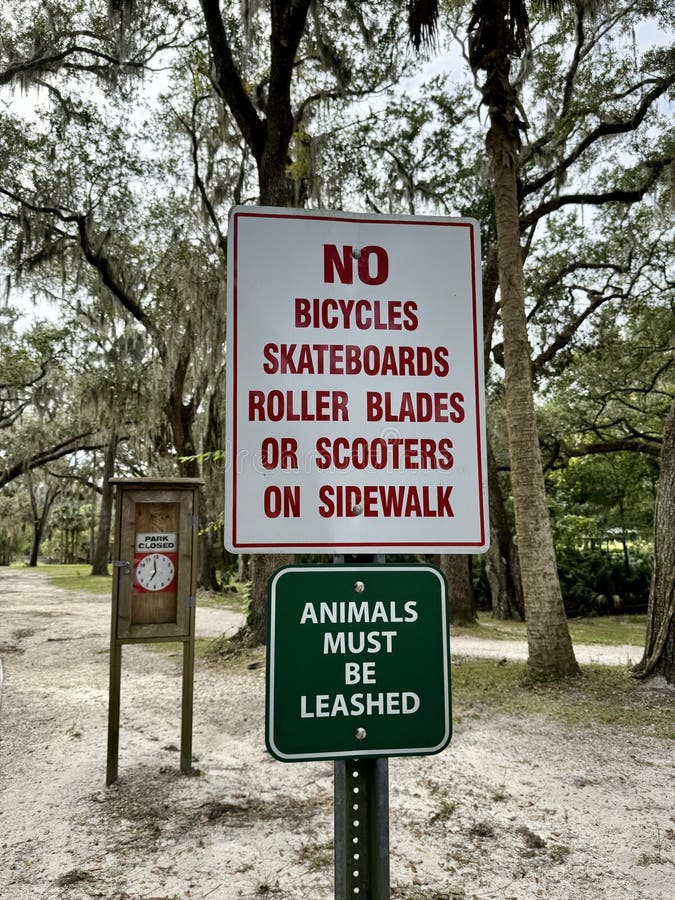A Warning Sign at Gemini Springs Park in Florida Concerning Their ...