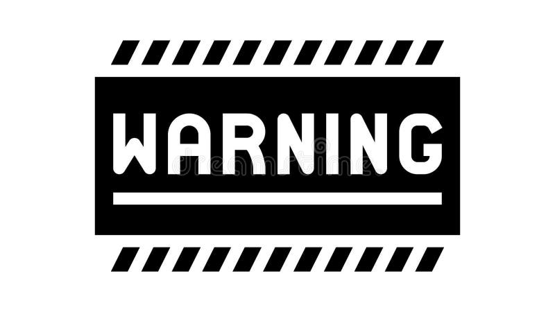 Danger Sign Glyph Icon Animation Stock Video - Video of rescue, warning ...