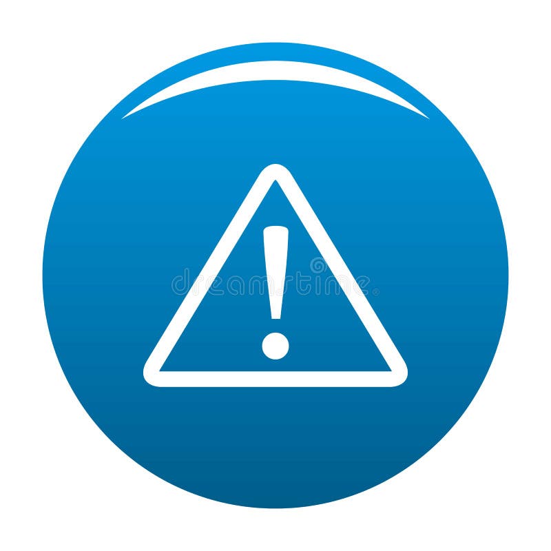 Warning Sign Icon Blue Vector Stock Vector - Illustration of caution ...