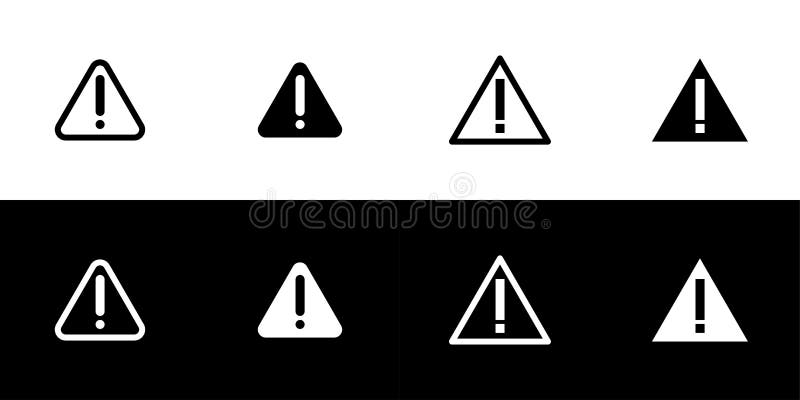 Warning Sign Icon Set. Problem, Failure, and Error Stock Vector ...