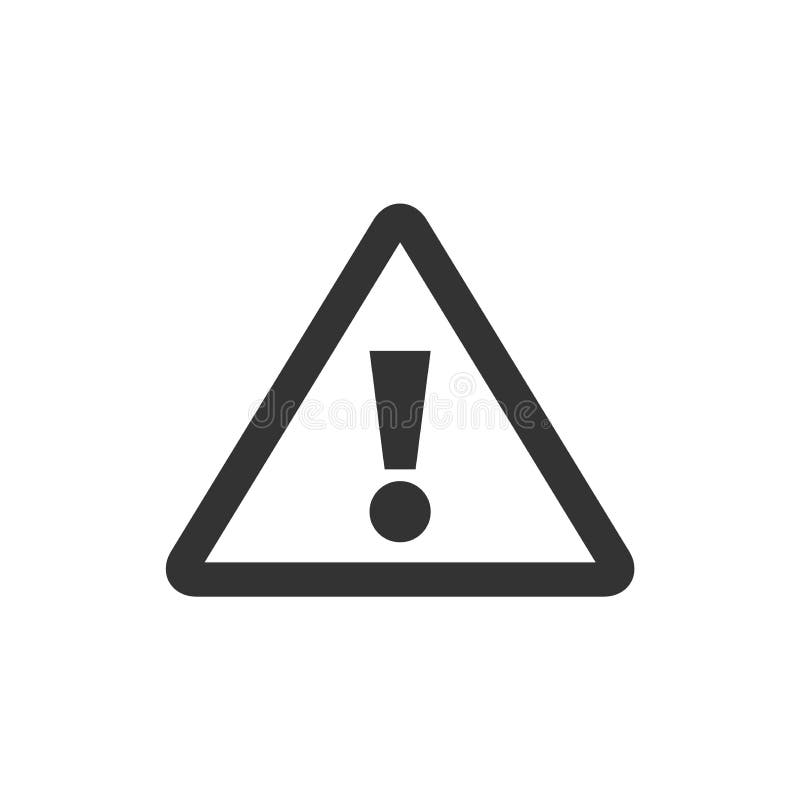 Warning Sign Icon in Thick Outline Style. Stock Vector - Illustration ...
