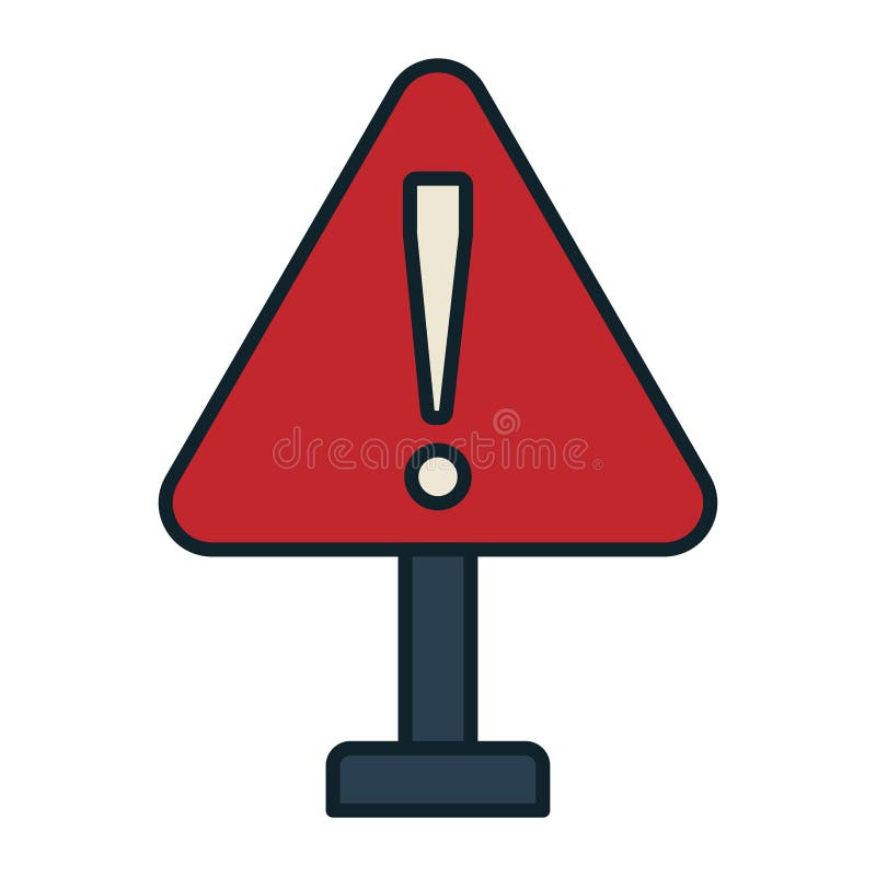 Warning Sign Indicating Caution in Urban Areas Stock Illustration ...