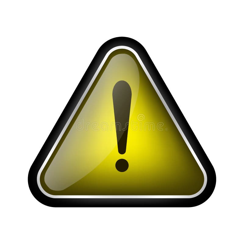 Warning Sign Isolated on White Background Stock Vector - Illustration ...
