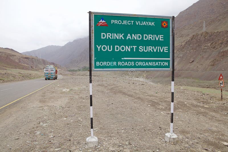 Warning Sign in Ladakh, India Editorial Photography - Image of indian ... Warning Sign in Ladakh, India Editorial Photography - Image of indian ...