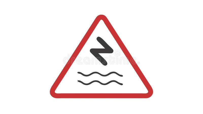 Warning Sign: Lightning, Danger, and Caution Ahead, Vector Design ...