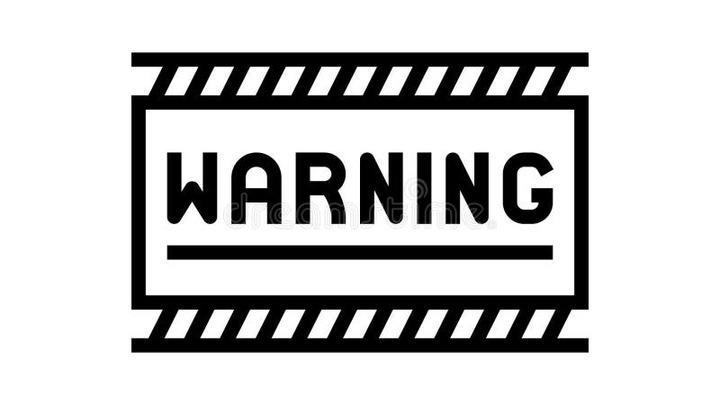 Danger Sign Glyph Icon Animation Stock Video - Video of rescue, warning ...