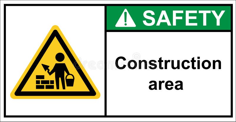 Warning Sign for Masonry Construction.sign Safety Stock Vector ...