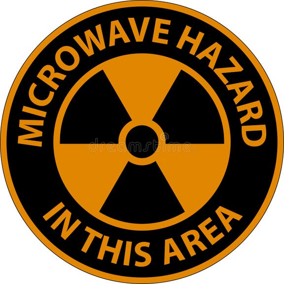 Warning Sign Microwave Hazard Area Stock Vector - Illustration of ...