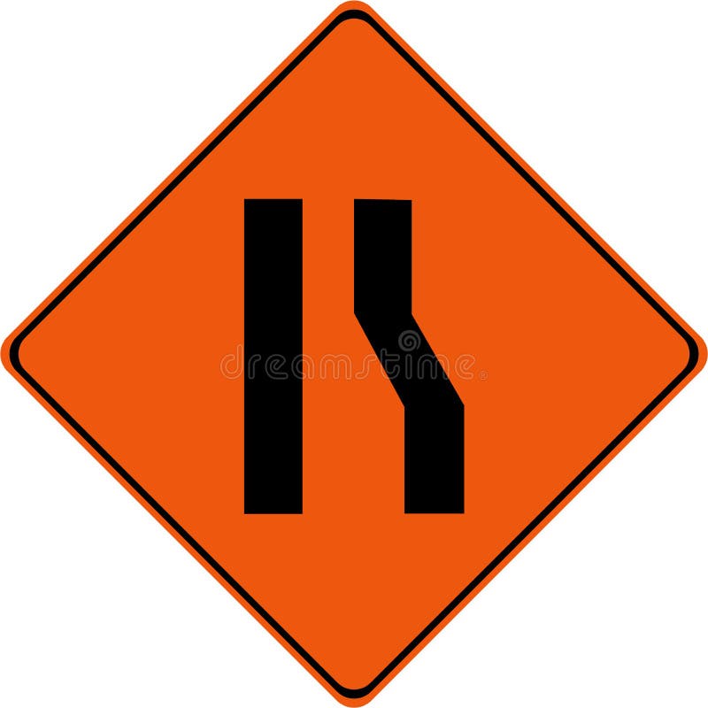 Narrow Road Signs in Germany Stock Illustration - Illustration of ...