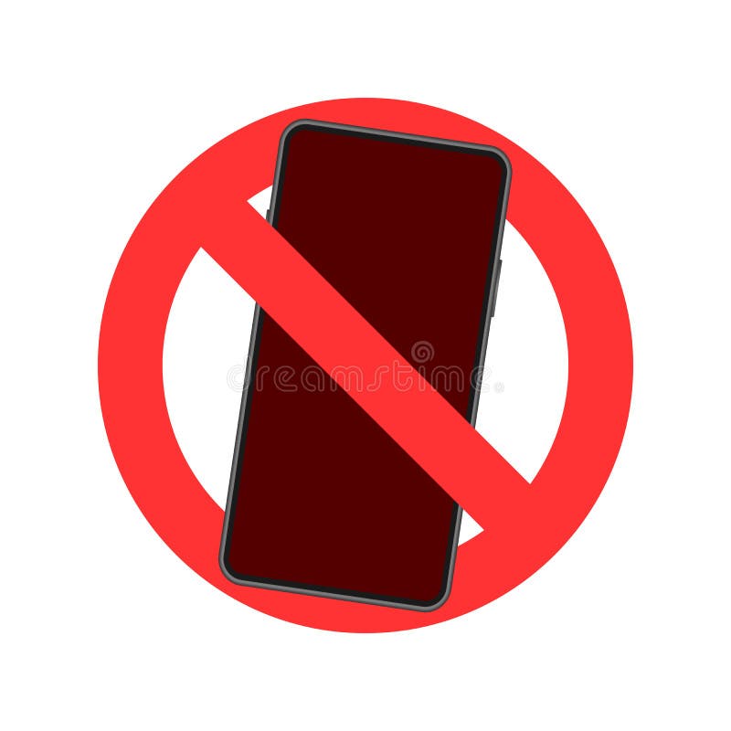 Warning Sign No Cell Phone. No Sound Sign Stock Vector - Illustration ...