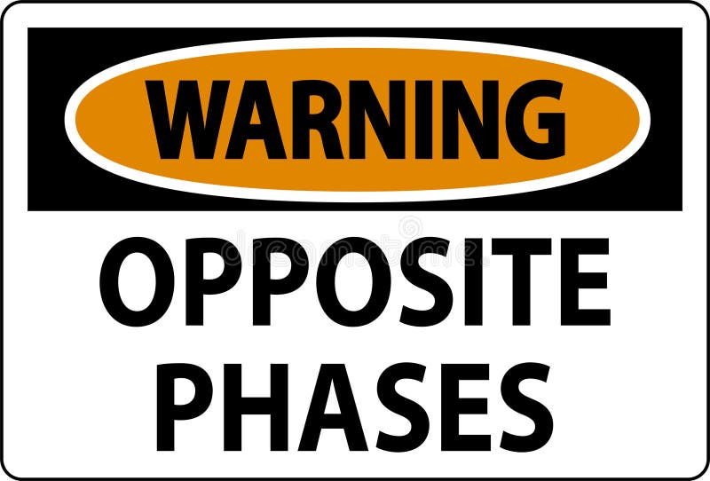 Warning Sign, Opposite Phases Stock Vector - Illustration of business ...