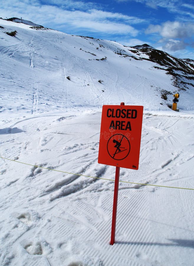 Warning sign stock photo. Image of orange, blue, closed - 35682770