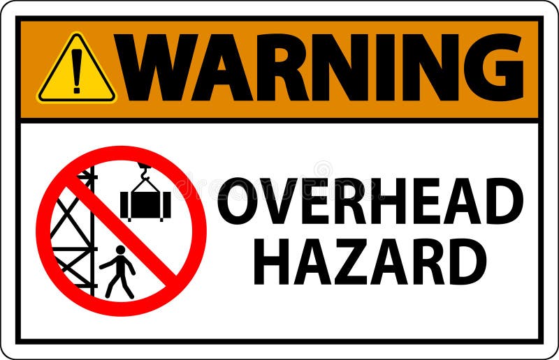 Warning Sign Overhead Hazard Stock Vector - Illustration of heavy, load ...