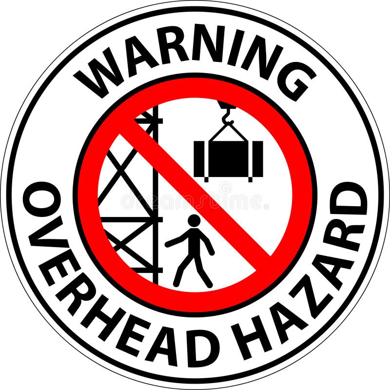 Warning Sign Overhead Hazard Stock Vector - Illustration of ...