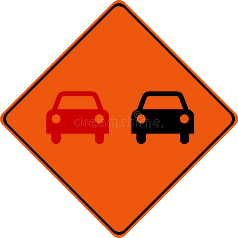 Sign Overtaking Icon, Simple Style Stock Illustration - Illustration of ...