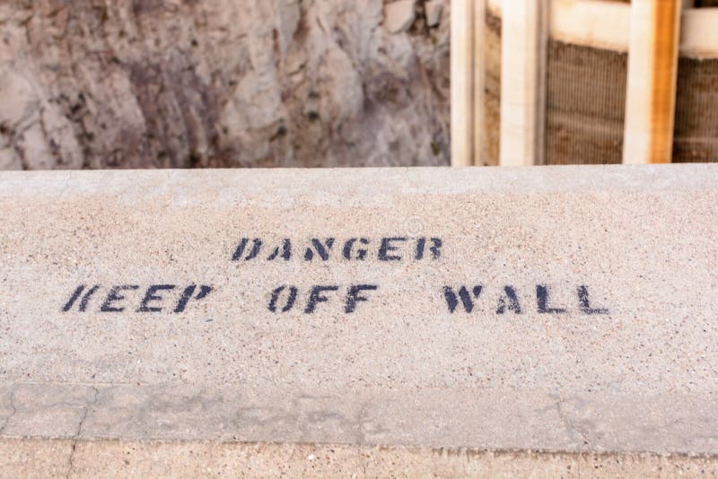 Danger, keep off wall stock photo. Image of scene, water - 107936736